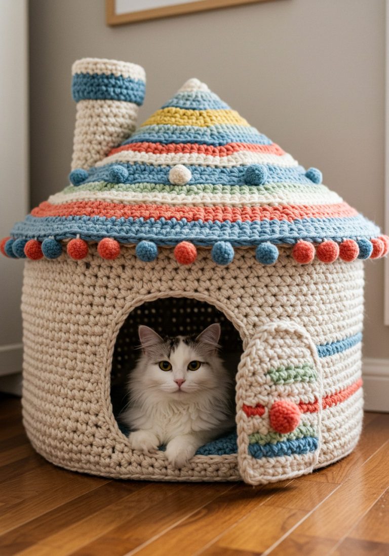 Into the Woodland – Crochet Cat Bed Pattern