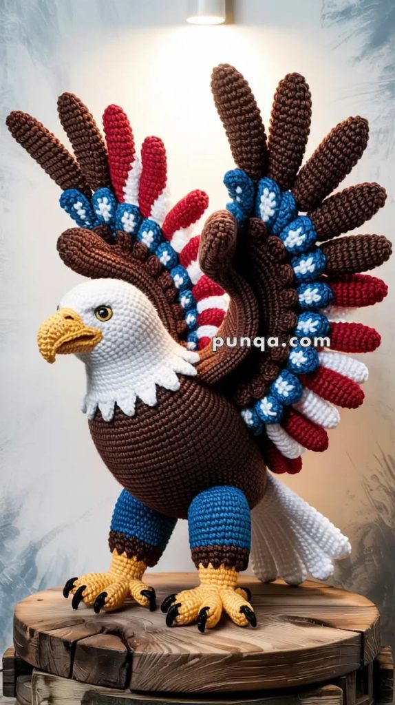 Amigurumi Patriotic Eagle - FREE Crochet Pattern