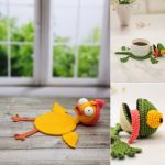 Crochet Pattern Set – Funny Splat Duck Coaster & Splat Lizard Coaster