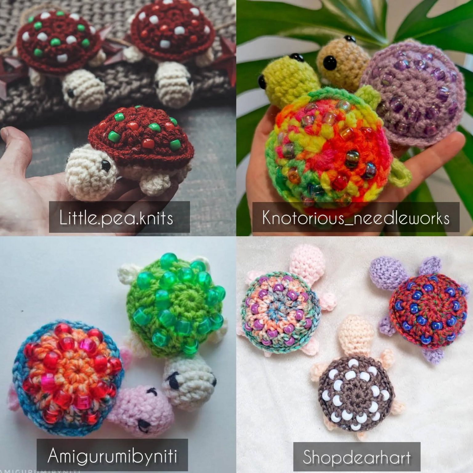 Beaded Fidget Turtle - Crochet Pattern